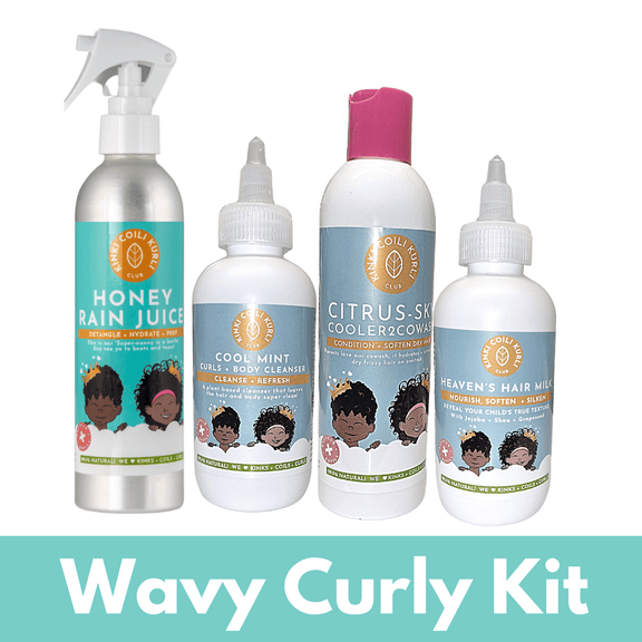 Wavy-Curly Kids kit- For Dry, fine curls and afro hair prone to tangles ...